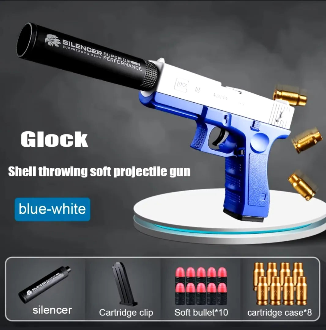Glock Blaster Pro – Safe Foam Dart Toy Gun with Shell Ejection (For Ki ...